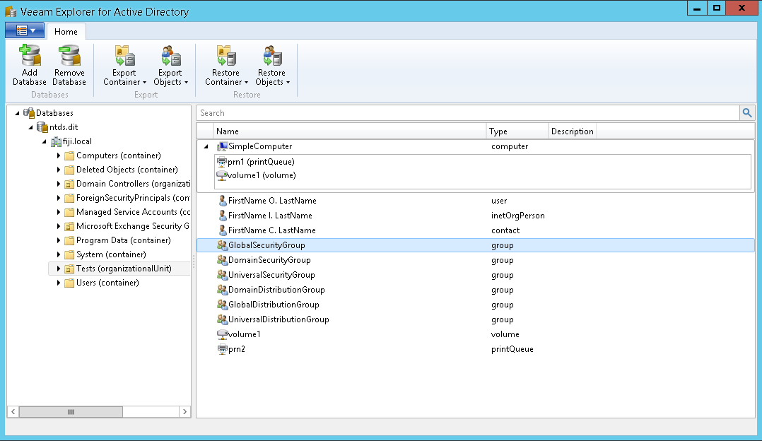 You must try Veeam Explorer for Microsoft Active Directory!