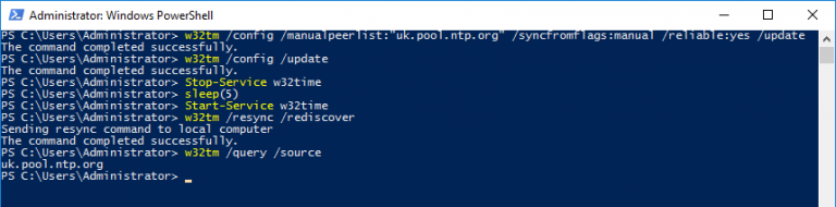 Time synchronization in an all virtual environment guide