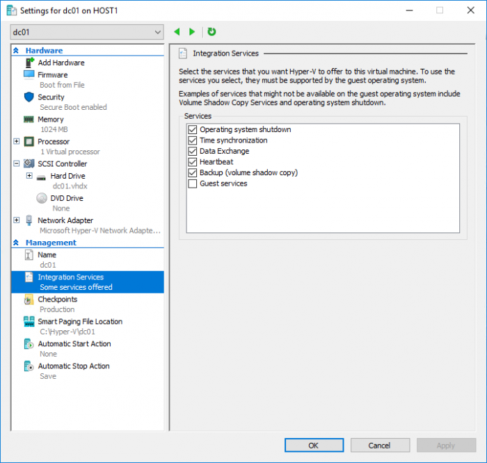 Time synchronization in an all virtual environment guide