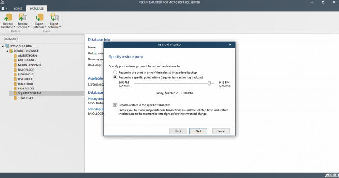 Getting started with Veeam Explorer for Microsoft SQL Server