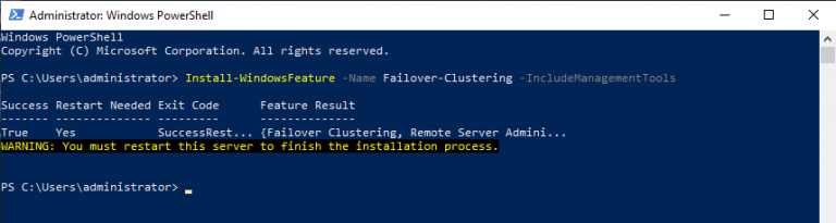 How to create a Failover Cluster in Windows Server 2019