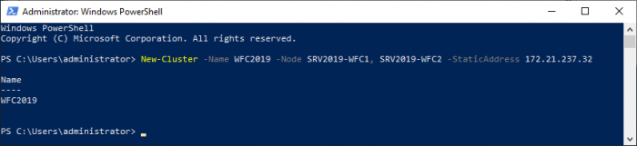 How to create a Failover Cluster in Windows Server 2019