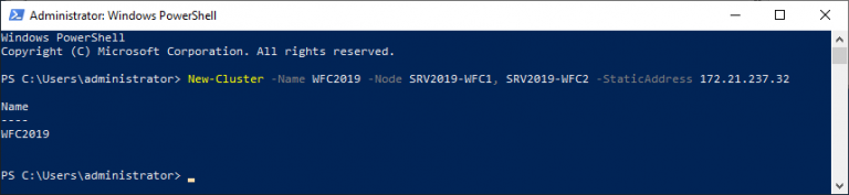 Cómo crear un clúster de conmutación por error en Windows Server 2019