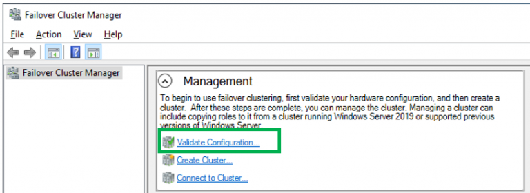 How to create a Failover Cluster in Windows Server 2019