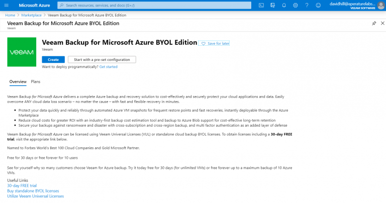 Azure data backup: a technical look at Veeam Backup for Microsoft Azure