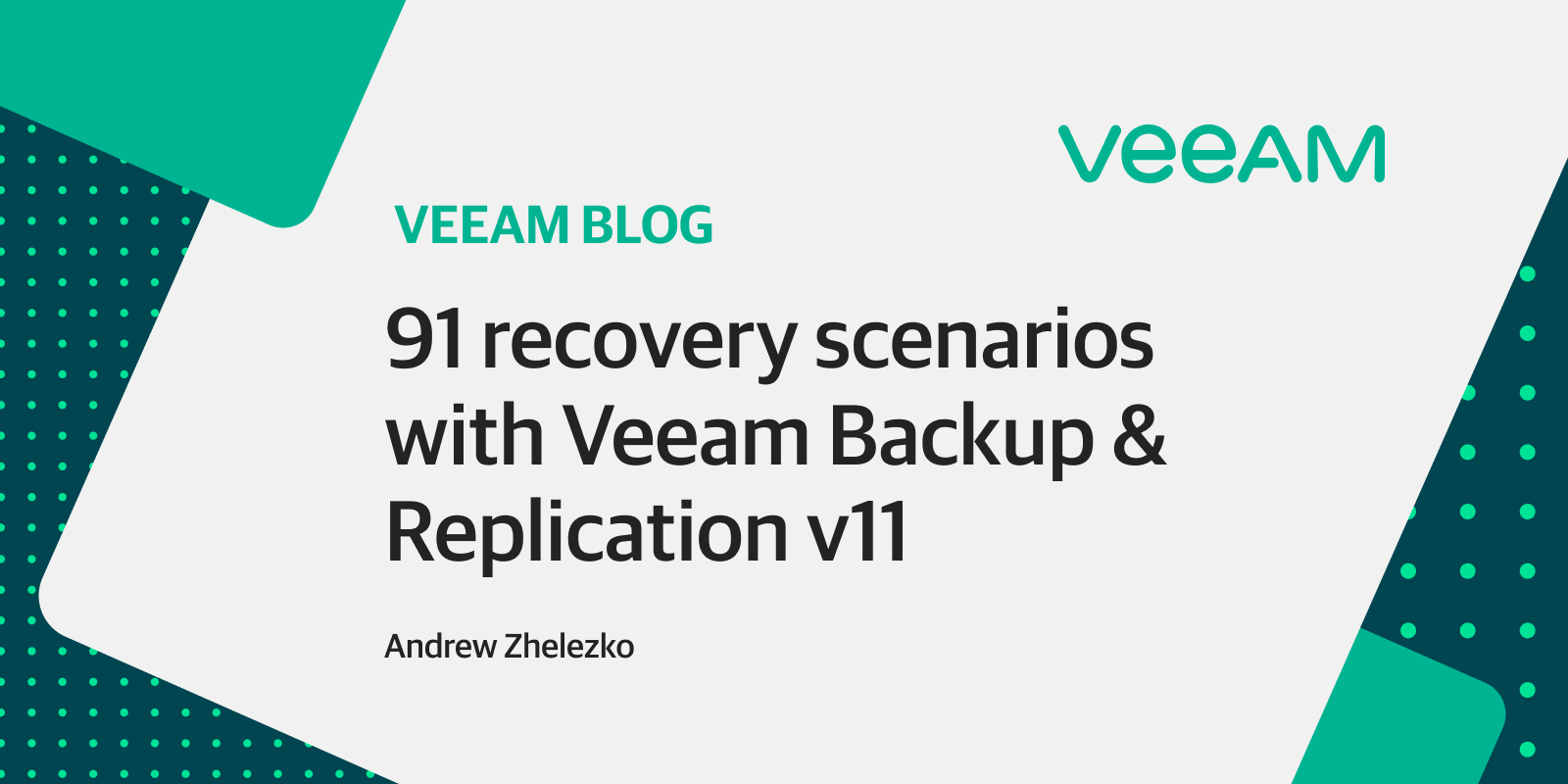 91 recovery scenarios with Veeam Backup & Replication v11