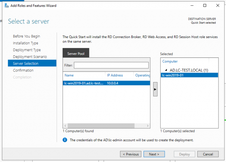 How to deploy Remote Desktop Services (RDS) 2019