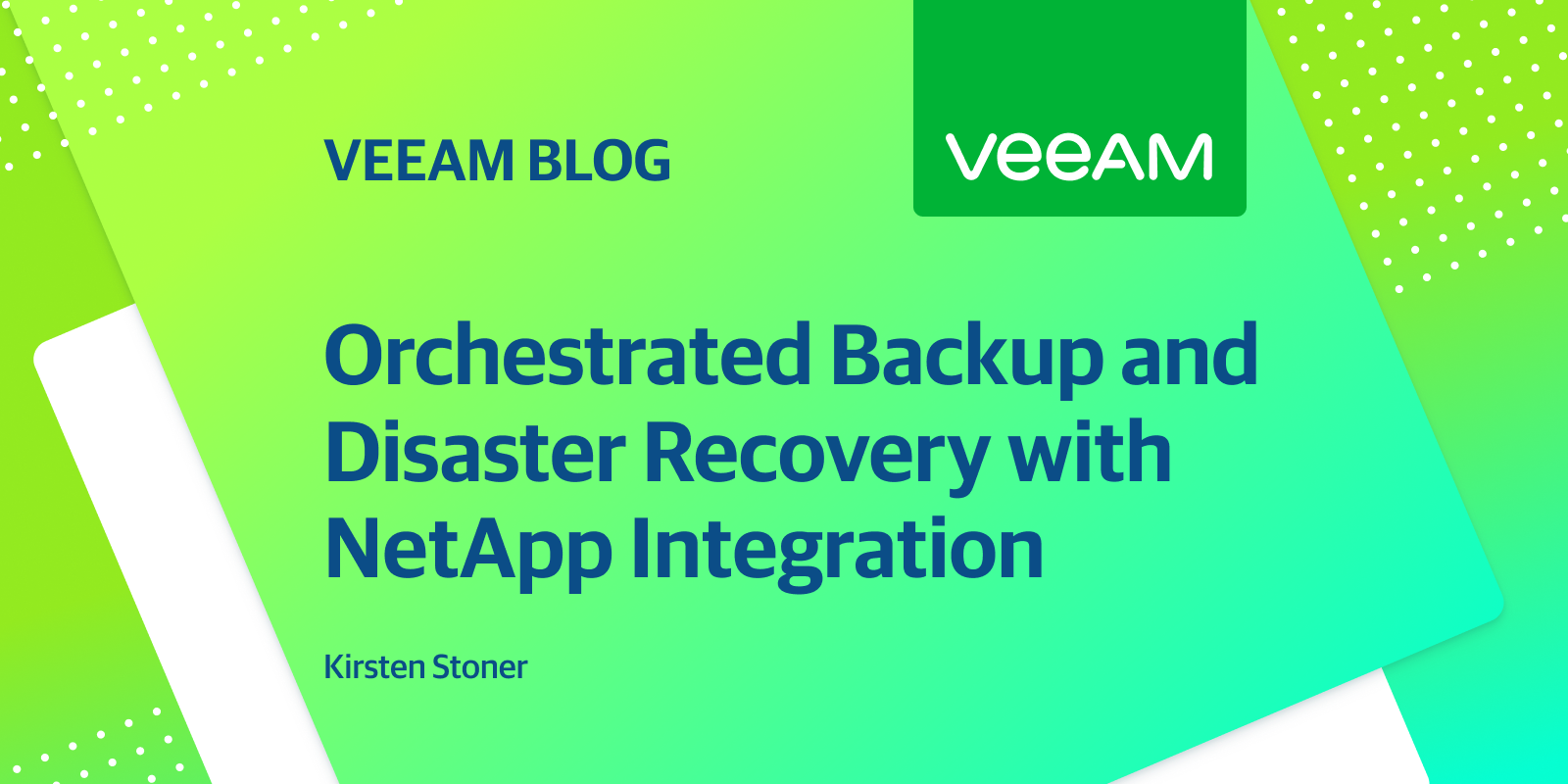 Orchestrated Backup and Disaster Recovery with NetApp Integration