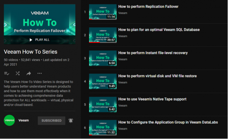 Les ressources Veeam à connaître