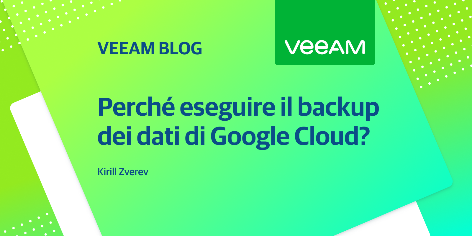 Perché eseguire il backup dei dati di Google Cloud?