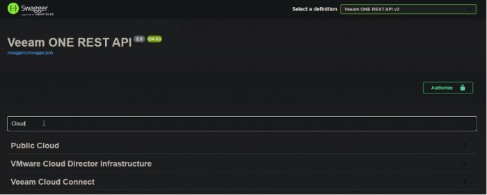 Veeam ONE v11a APIs preview for VCSP partners