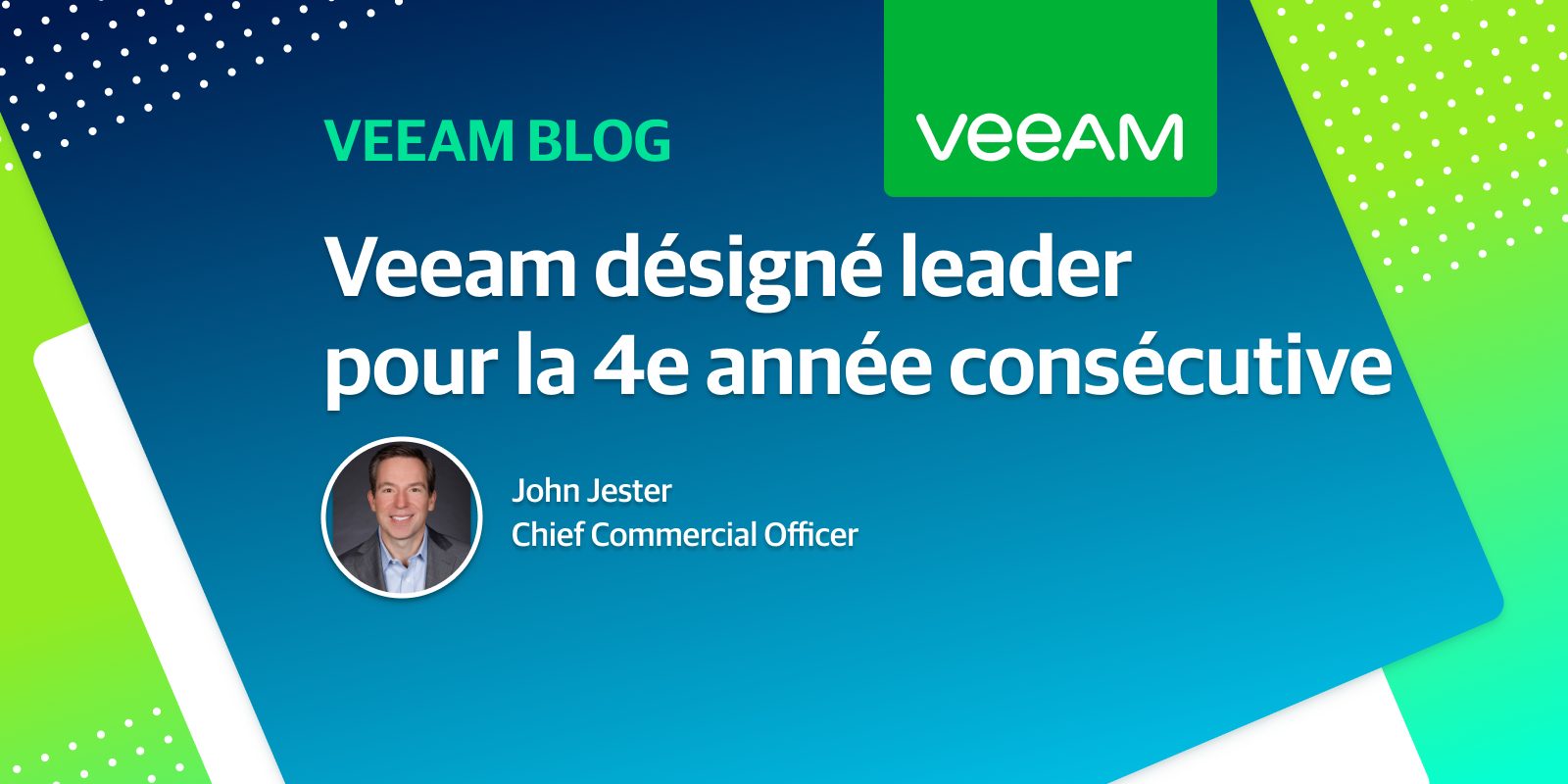 Veeam désigné leader pour la 4e année consécutive