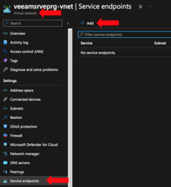Azure Virtual Network service endpoints