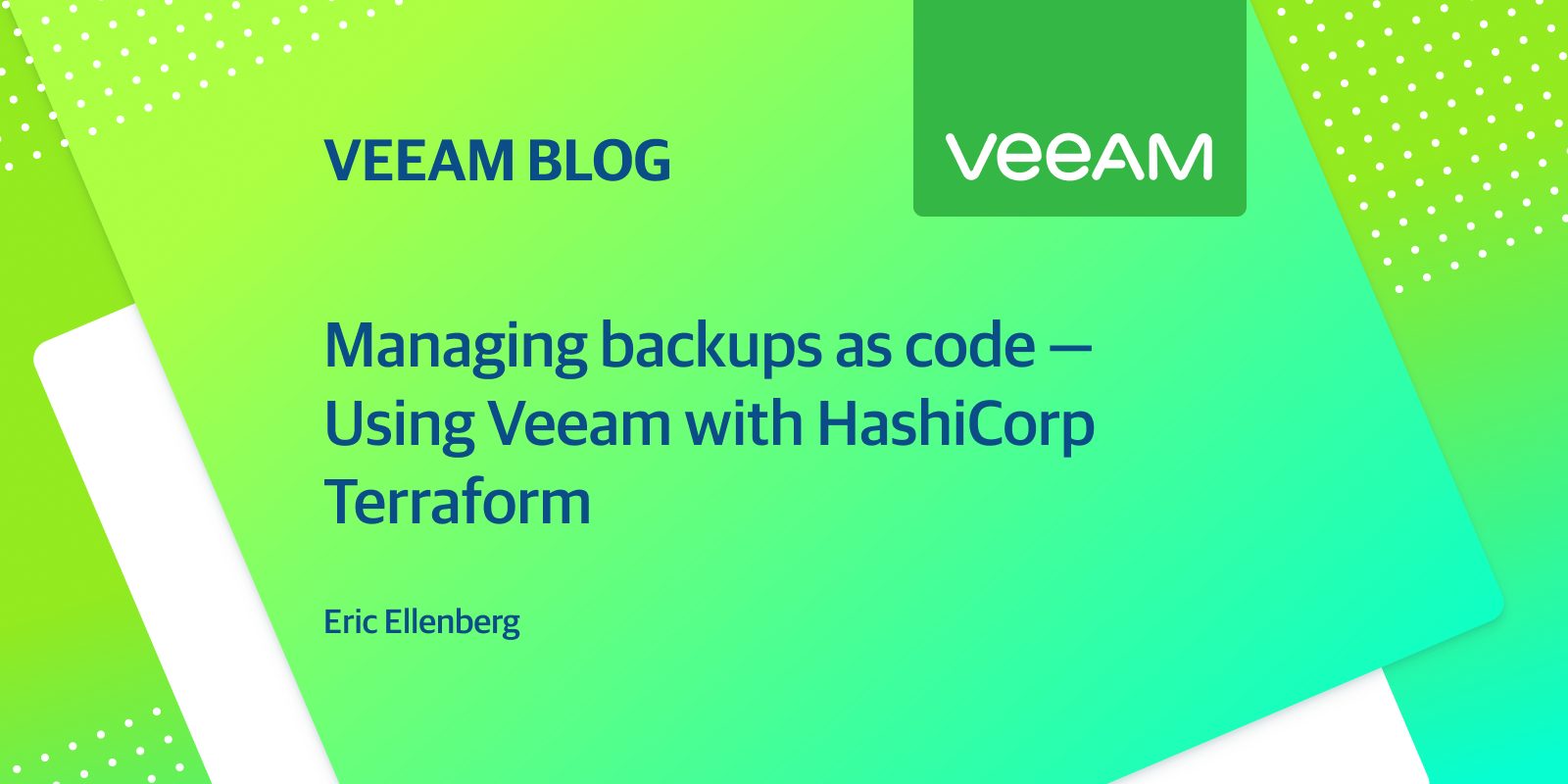 Managing Backups As Code Veeam With Hashicorp Terraform