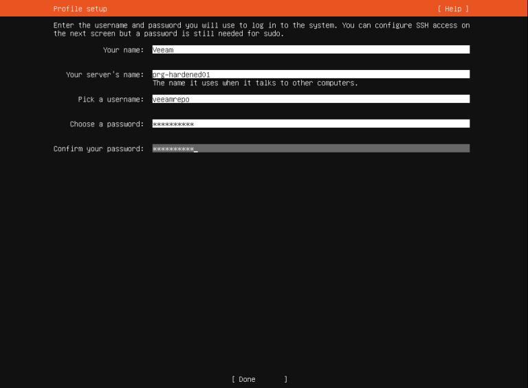 Installing Ubuntu Linux for Veeam Hardened Repository Installing Ubuntu Linux for Veeam Hardened Repository