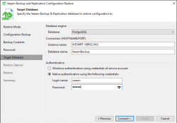 Switch from SQL Server to PostgreSQL for Veeam