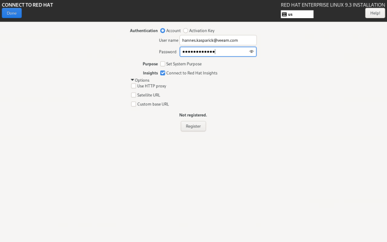 Install DISA STIG Red Hat Linux for Veeam Repository
