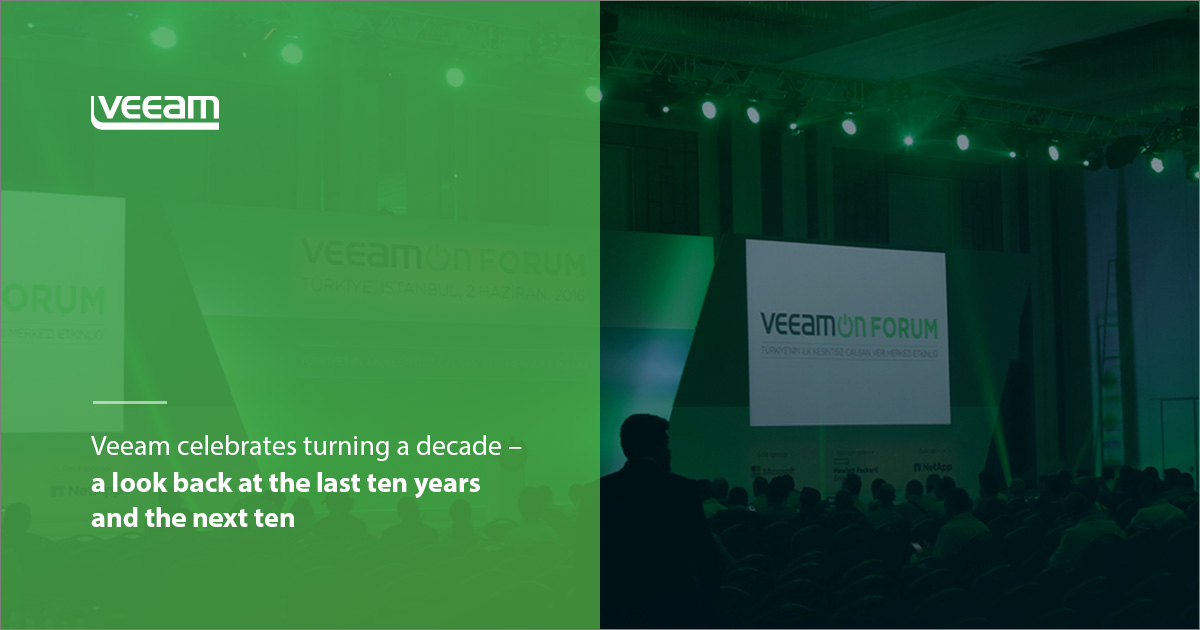 Veeam celebrates turning a decade old — A look back at the last ten ...